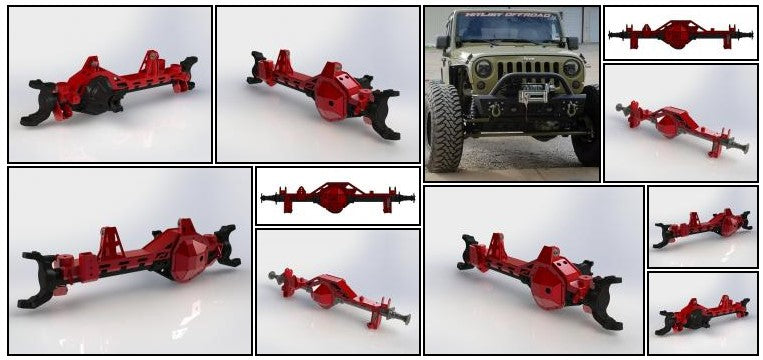 Motobilt Introduces the JK 1 ton axle swap kit