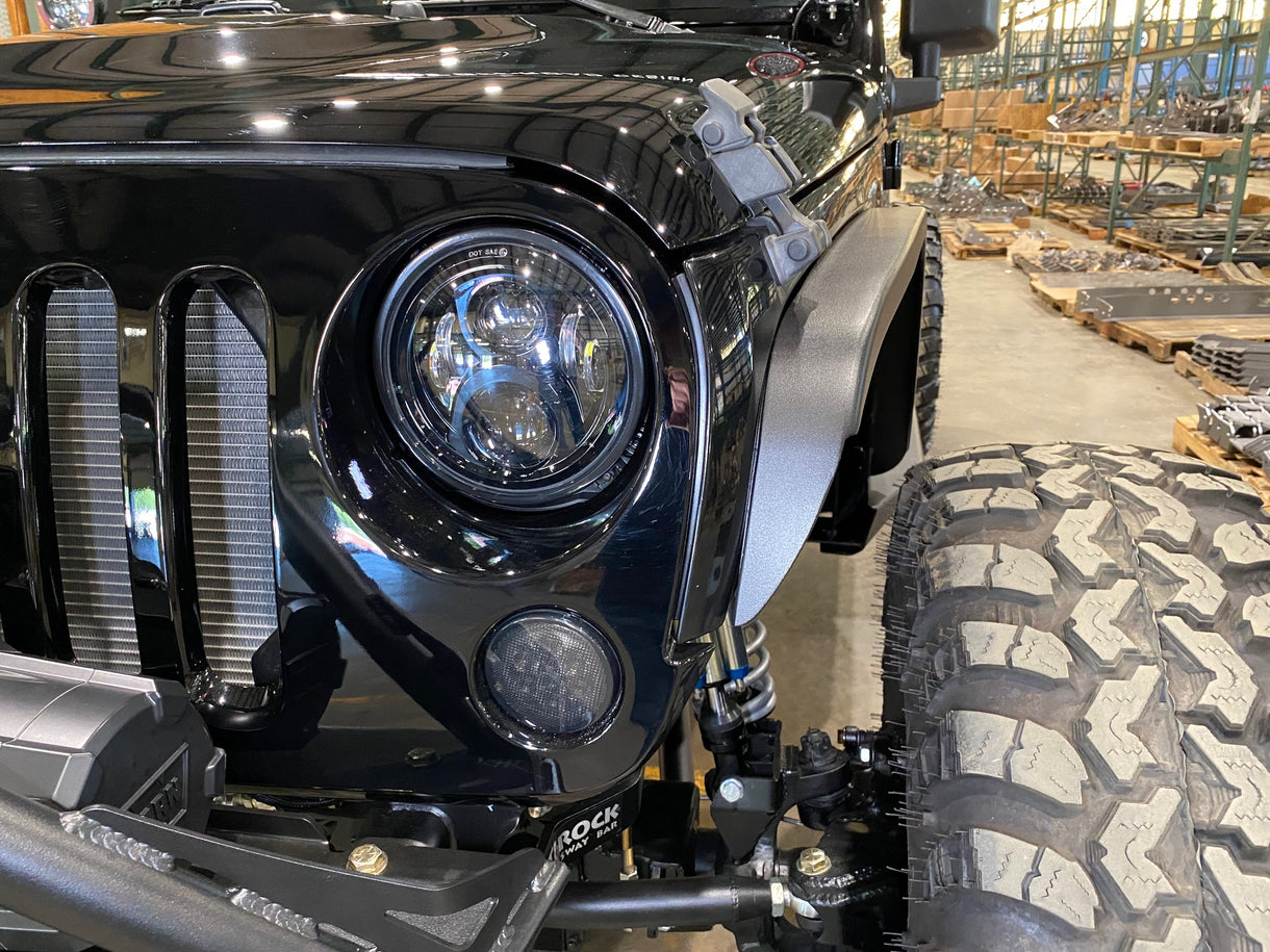 Crusher Front Fender 2" Flare for Jeep JK / JKU - Steel – Motobilt