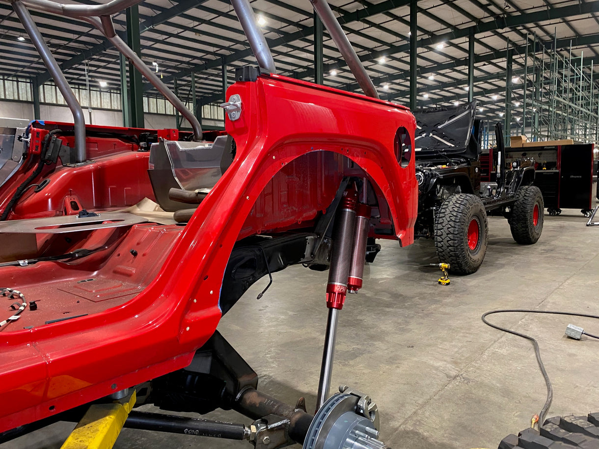 Rear Upper Shock Mounts, 16" ORI/Coilover for Jeep JLU – Motobilt