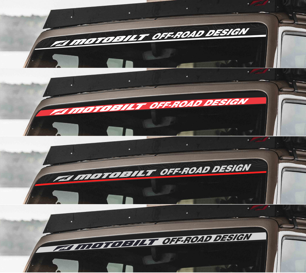 Windshield Banner for Jeep JL, JLU, JT – Motobilt