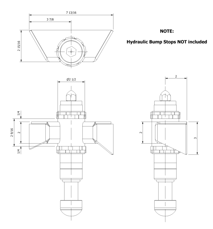 Bump Stop Mounts - Flat Top, Weld On – Motobilt