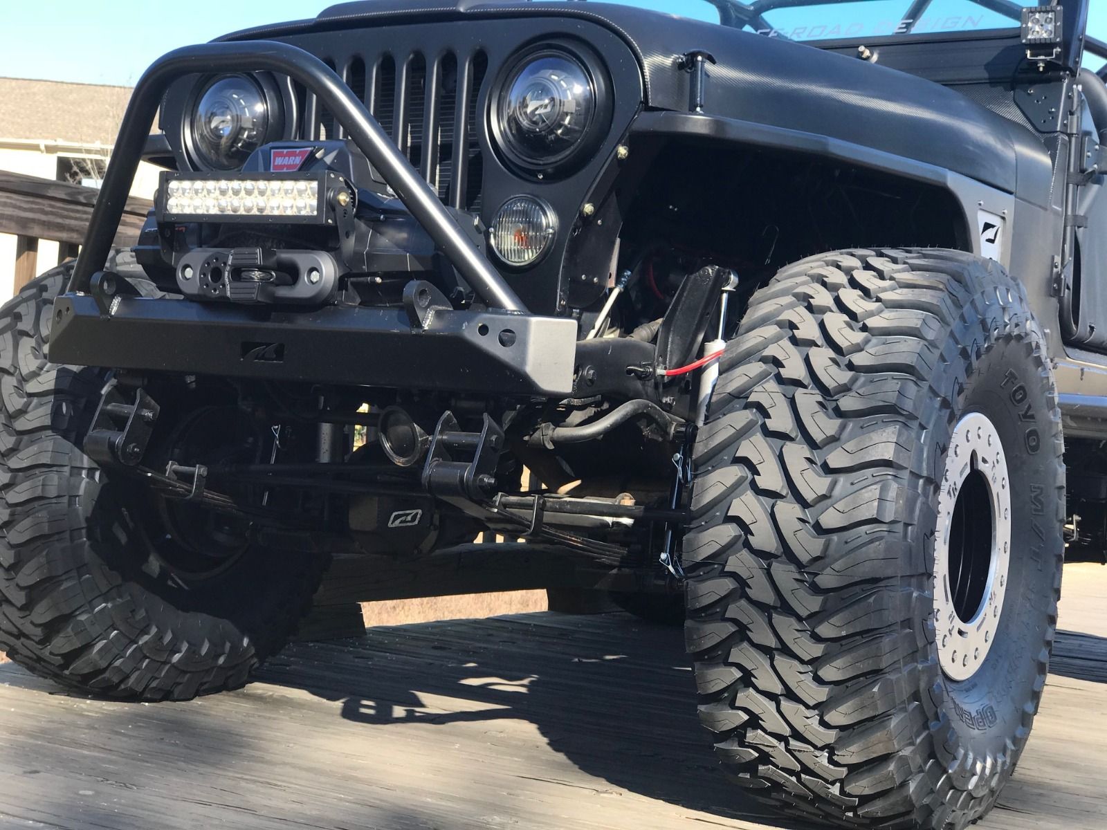 Mid-Width Front Bumper w/ Stinger for Jeep CJ – Motobilt