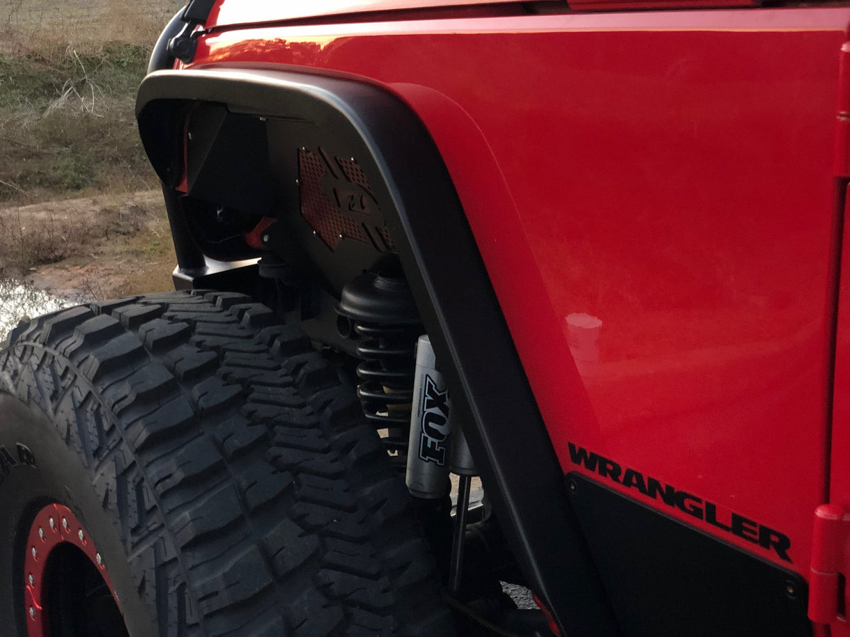 Crusher Front Fender 2" Flare for Jeep JK / JKU - Steel – Motobilt