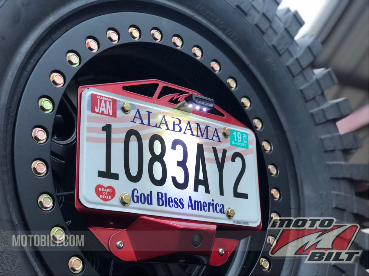 Spare Tire License Plate Relocation Kit w/ Camera Mount & Tag Light fo ...