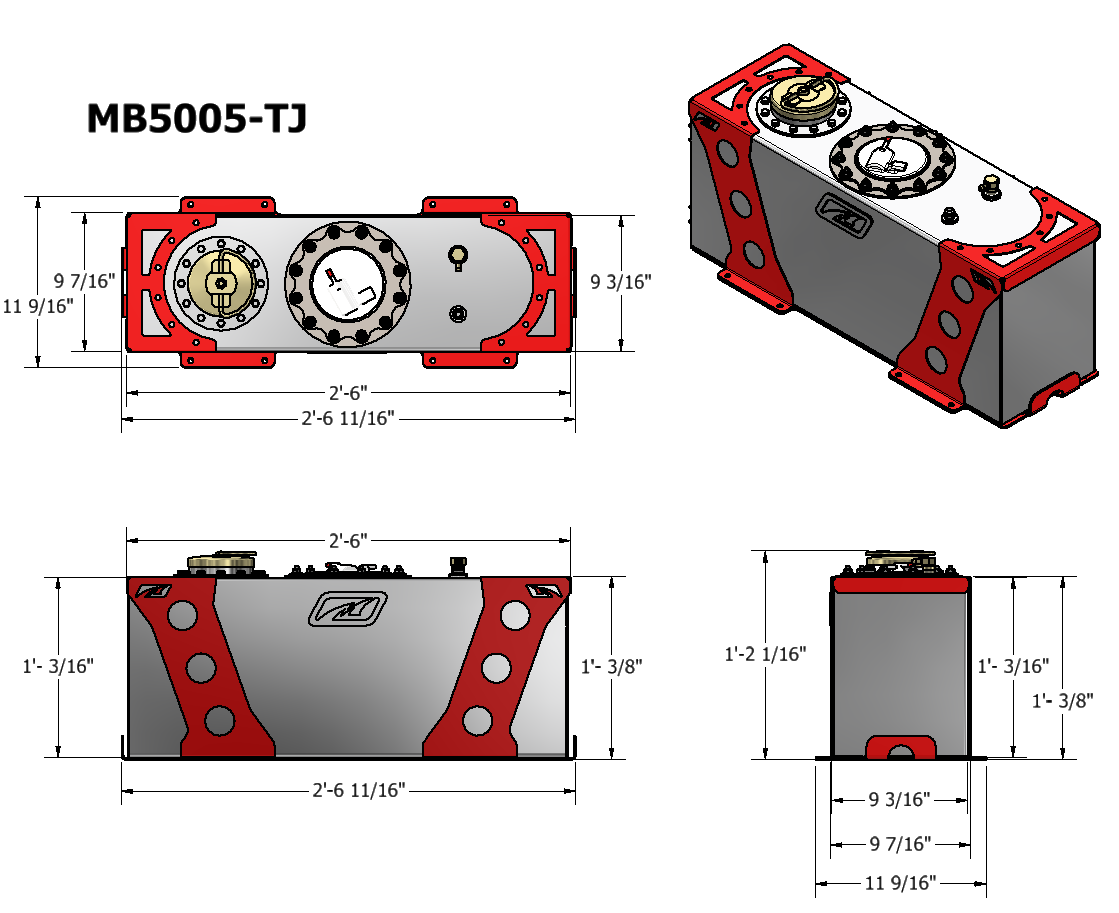 15 Gallon Fuel Cell for Jeep TJ/LJ Fuel Pump – Motobilt