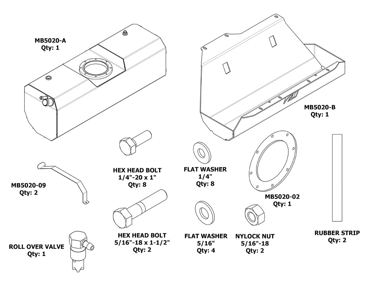 Stretch Underbody Fuel Cell for TJ / LJ – Motobilt