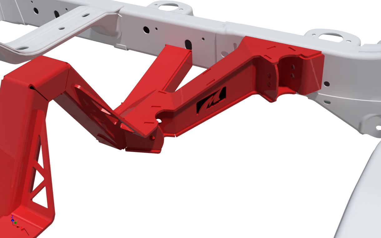 4 link Rear Suspension Brackets w/Rear Crossmember for Jeep JKU – Motobilt