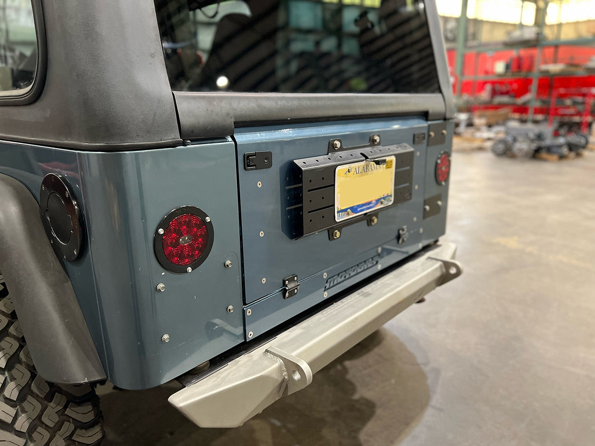 Fold Down Aluminum Tailgate for Jeep CJ, YJ, TJ & LJ – Motobilt