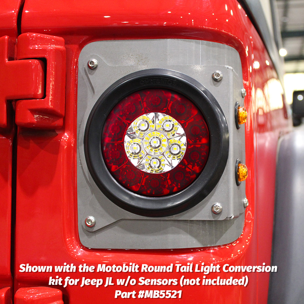 4’’ Inch Round LED Multi-Purpose Taillights w/ Rubber Grommets – Motobilt