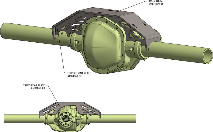 Ford 10.25/10.5 Sterling Rear Axle Truss / Trail Version – Motobilt